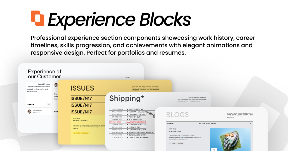 Experience Blocks | UI Layouts Pro - UI Layouts Pro