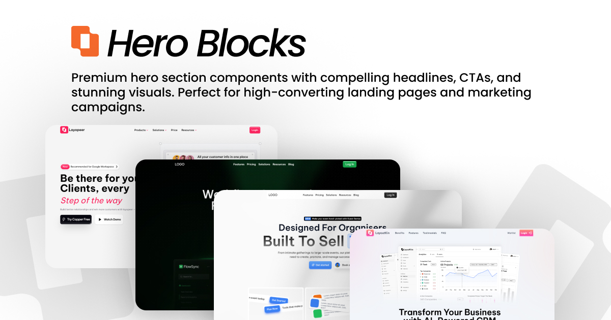Hero Blocks | UI Layouts Pro - UI Layouts Pro